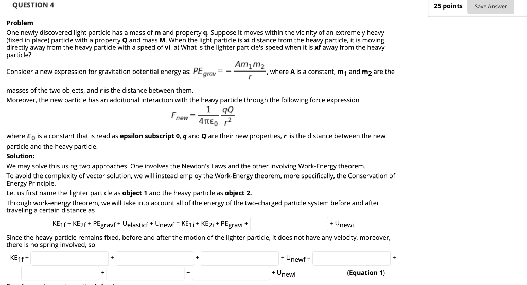 Solved QUESTION 4 25 points Save Answer = Problem One newly | Chegg.com Solved QUESTION 4 25 points Save Answer = Problem One newly | Chegg.com