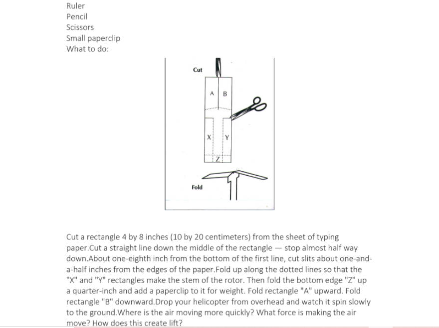 Solved Ruler Pencil Scissors Small paperclip What to do: Cut | Chegg.com
