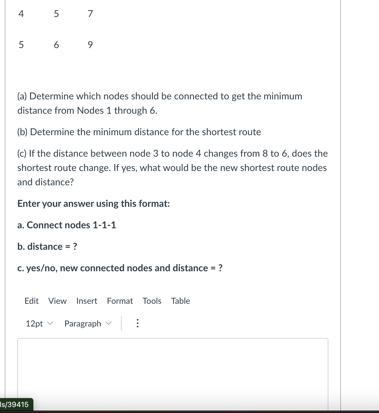Solved Given a network with the following distances: Build | Chegg.com