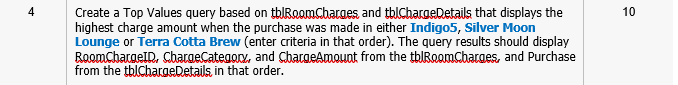 Solved 4 10 Create a Top Values query based on | Chegg.com