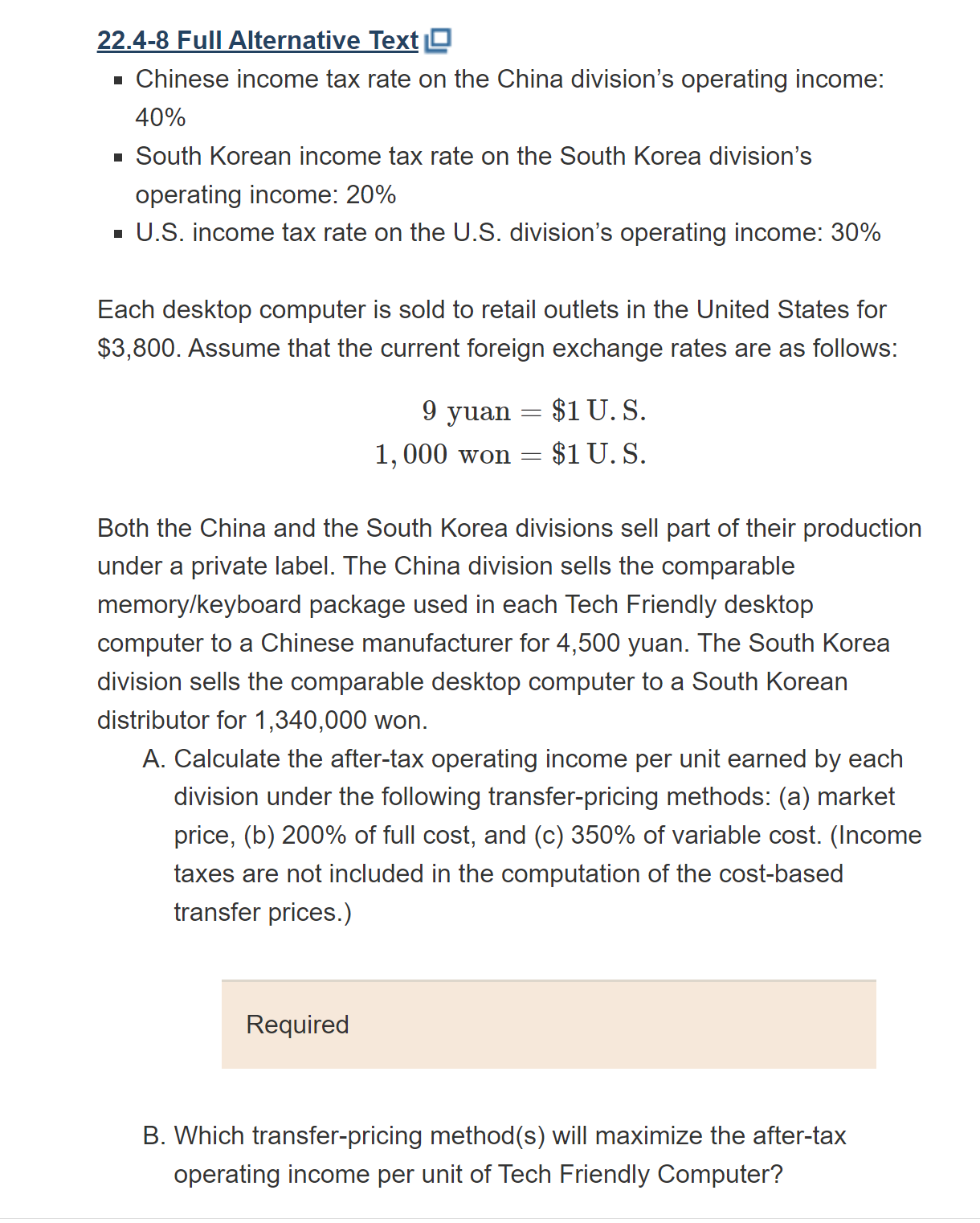 Solved 22.4-8 Full Alternative Text - Chinese income tax | Chegg.com