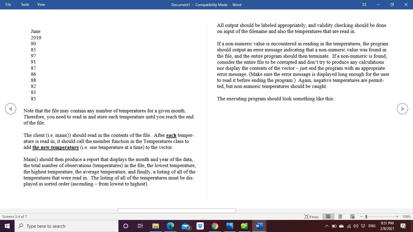 Solved Sort Temperatures Lab This assignment utilizes a | Chegg.com