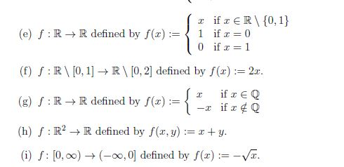 Solved For each function determine whether they are | Chegg.com