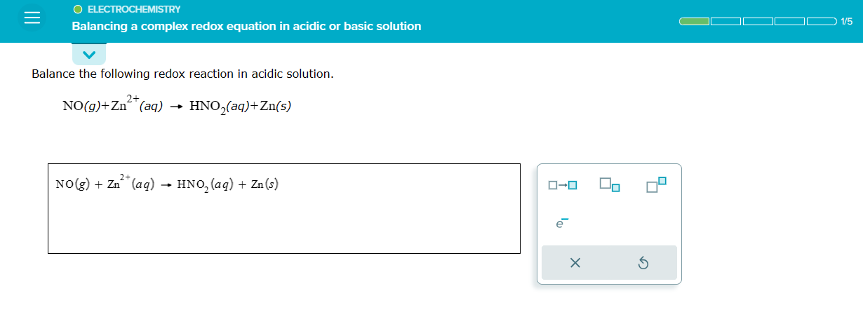 Solved ELECTROCHEMISTRY Balancing a complex redox equation | Chegg.com