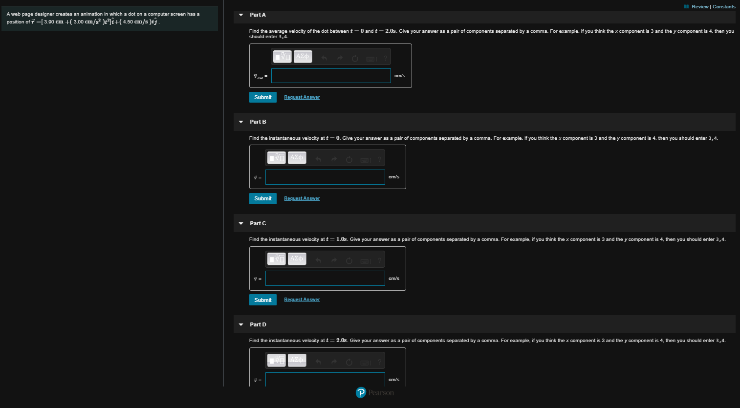Solved Review Constants Part A A web page designer creates | Chegg.com