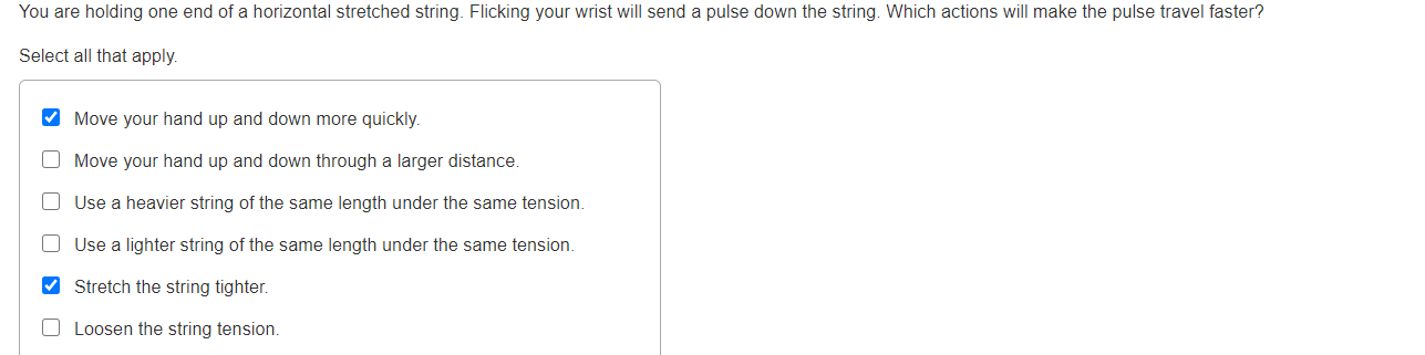 Solved You are holding one end of a horizontal stretched | Chegg.com