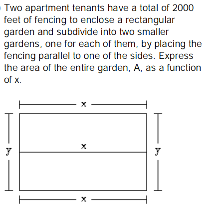 Solved Two apartment tenants have a total of 2000 feet of | Chegg.com