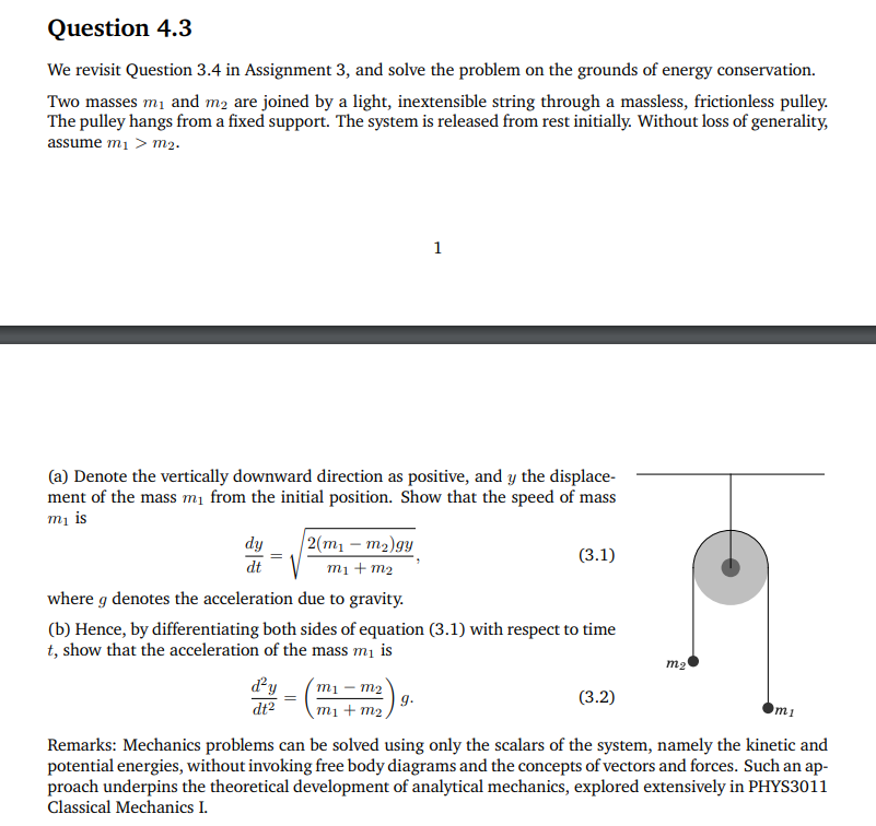 Solved Question 4.3We revisit Question 3.4 ﻿in Assignment 3, | Chegg.com