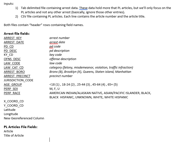 Solved Help in C++ ﻿Inputs: 1) ﻿Tab delimited file | Chegg.com