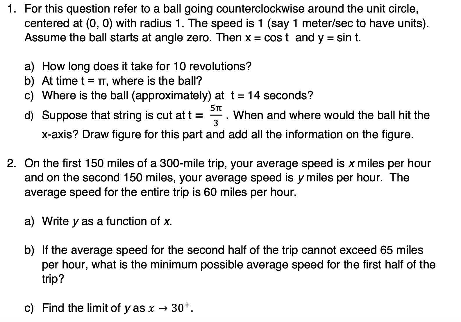 Solved 1. For this question refer to a ball going | Chegg.com