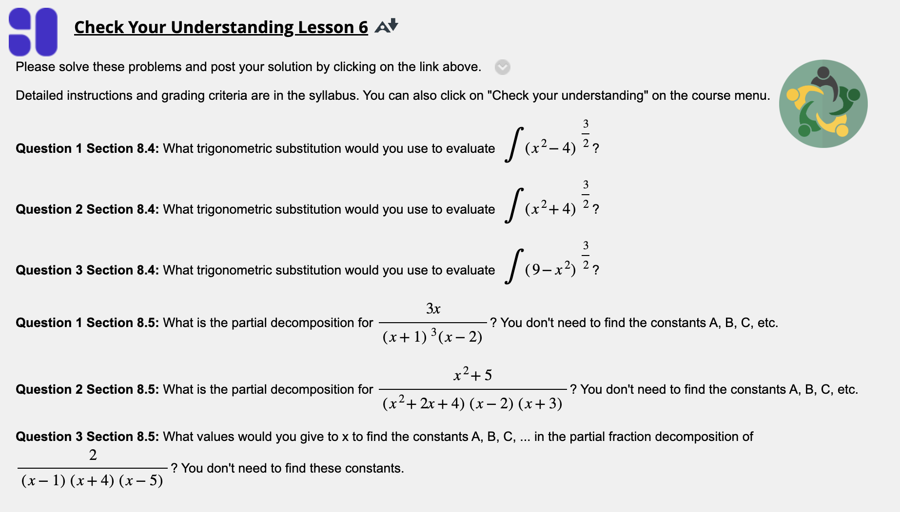 Solved Check Your Understanding Lesson 6 Please solve these | Chegg.com