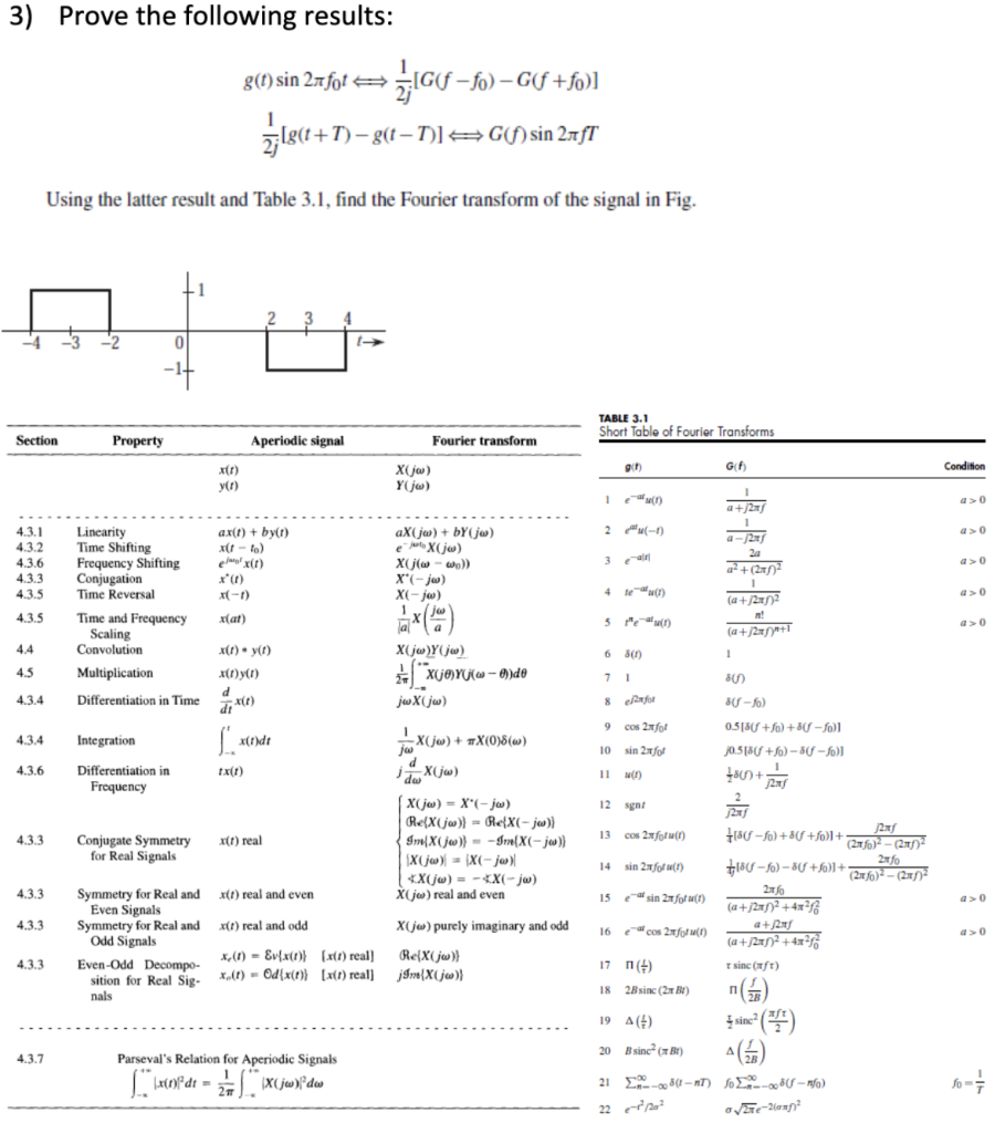 Solved 3) Prove the following results: | Chegg.com