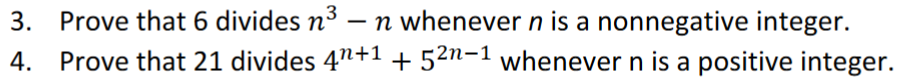 Solved 3. Prove that 6 divides n3−n whenever n is a | Chegg.com