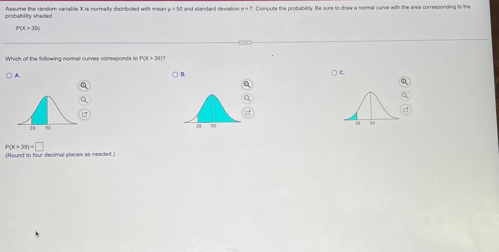 Solved Assume the random variable X is normally distributed | Chegg.com