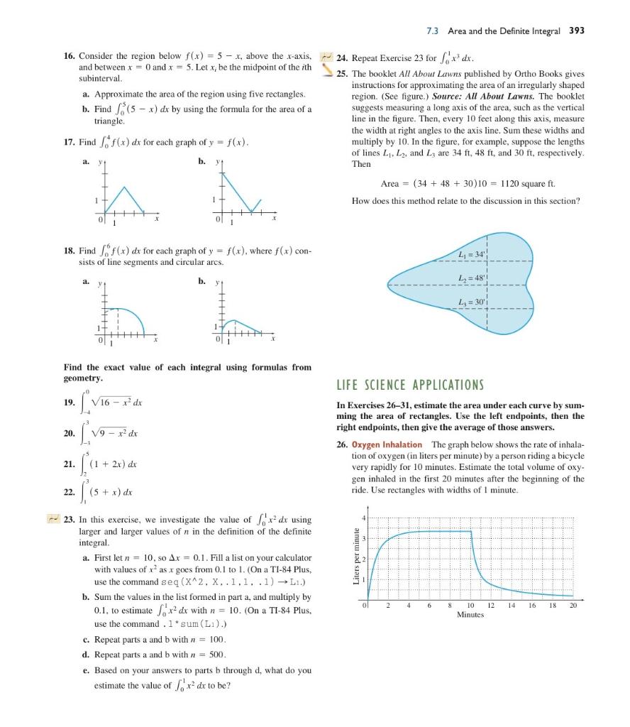 Solved 392 CHAPTER 7 Integration EXAMPLE 4 Total Distance A | Chegg.com