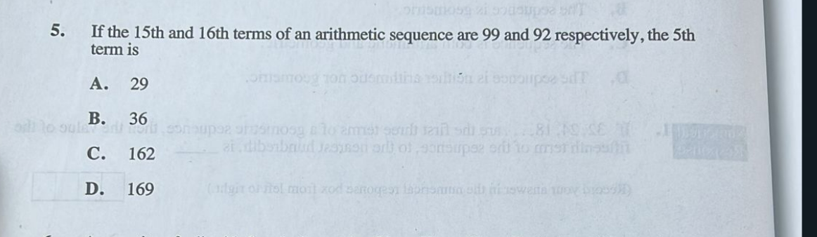 Solved 5. If the 15th and 16th terms of an arithmetic | Chegg.com