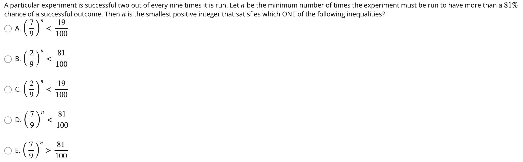 Solved A particular experiment is successful two out of | Chegg.com