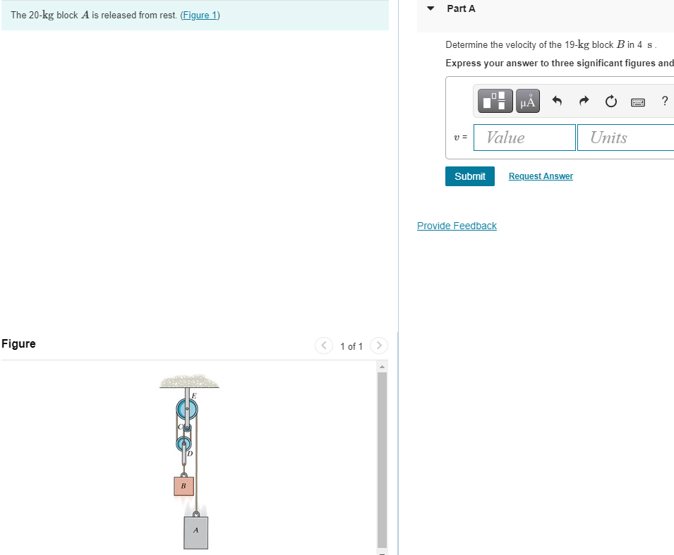 Solved The 20-kg block A is released from rest. (Figure 1) | Chegg.com