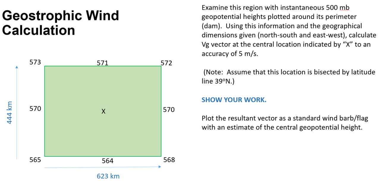Solved Geostrophic Wind Calculation Examine this region with | Chegg.com