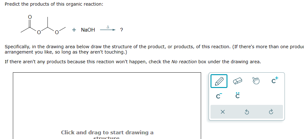 Solved Predict the products of this organic reaction: | Chegg.com