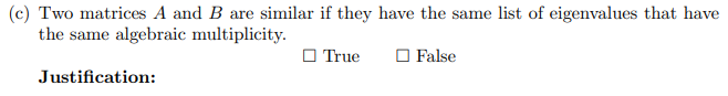 Solved (a) There exists a matrix A with eigenvalue 4 whose | Chegg.com