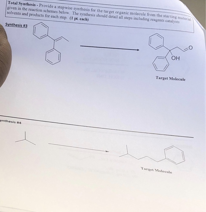 Solved Total Synthesis- Provide a stepwise synthesis for the | Chegg.com