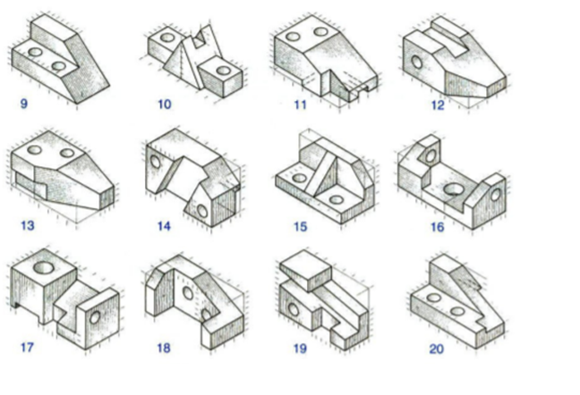 Solved Produce orthographic multiview (front, top and | Chegg.com
