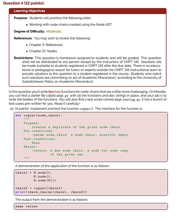 Solved a5q4.py starter file: import node as N def | Chegg.com