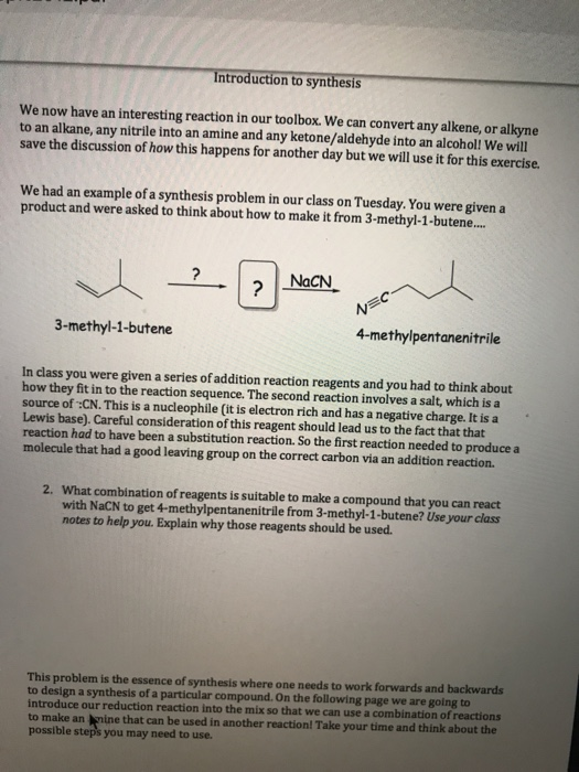 Solved Full reduction of double and triple bonds Reduction | Chegg.com