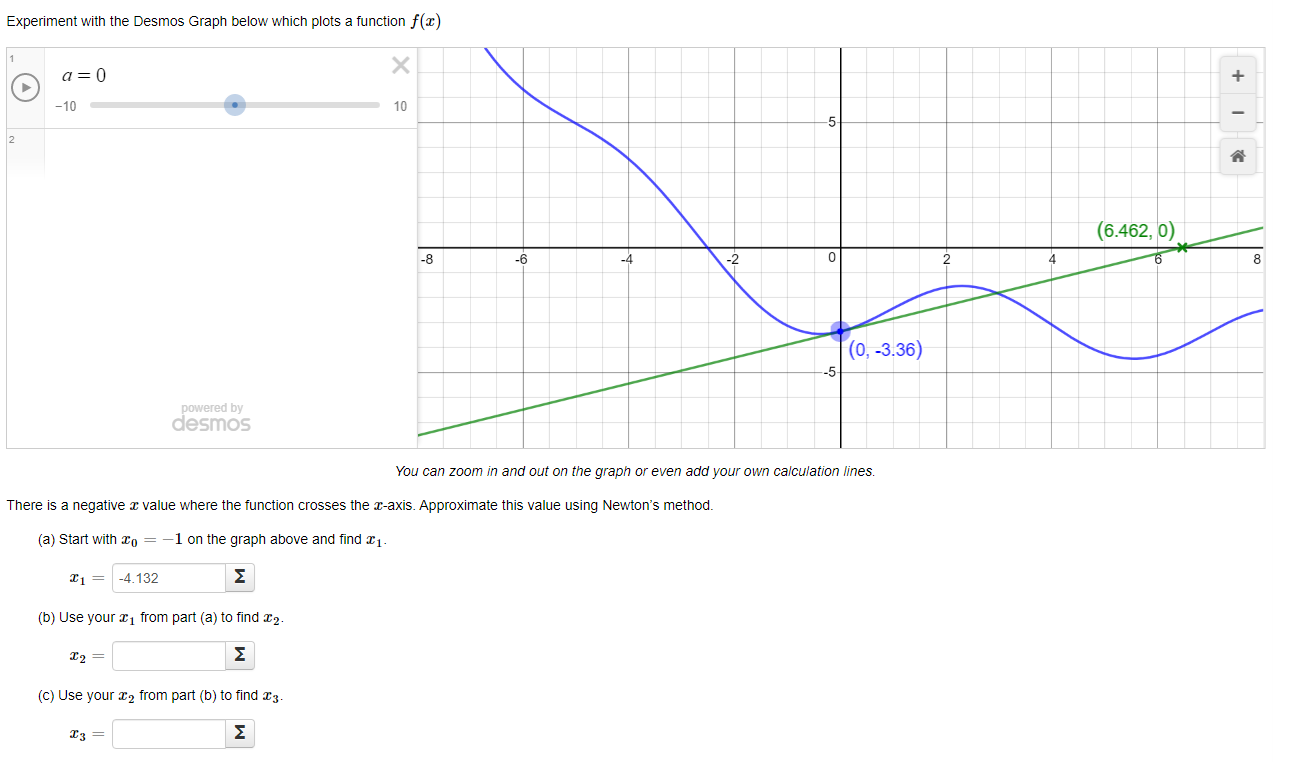 Experiment with the Desmos Graph below which plots a | Chegg.com