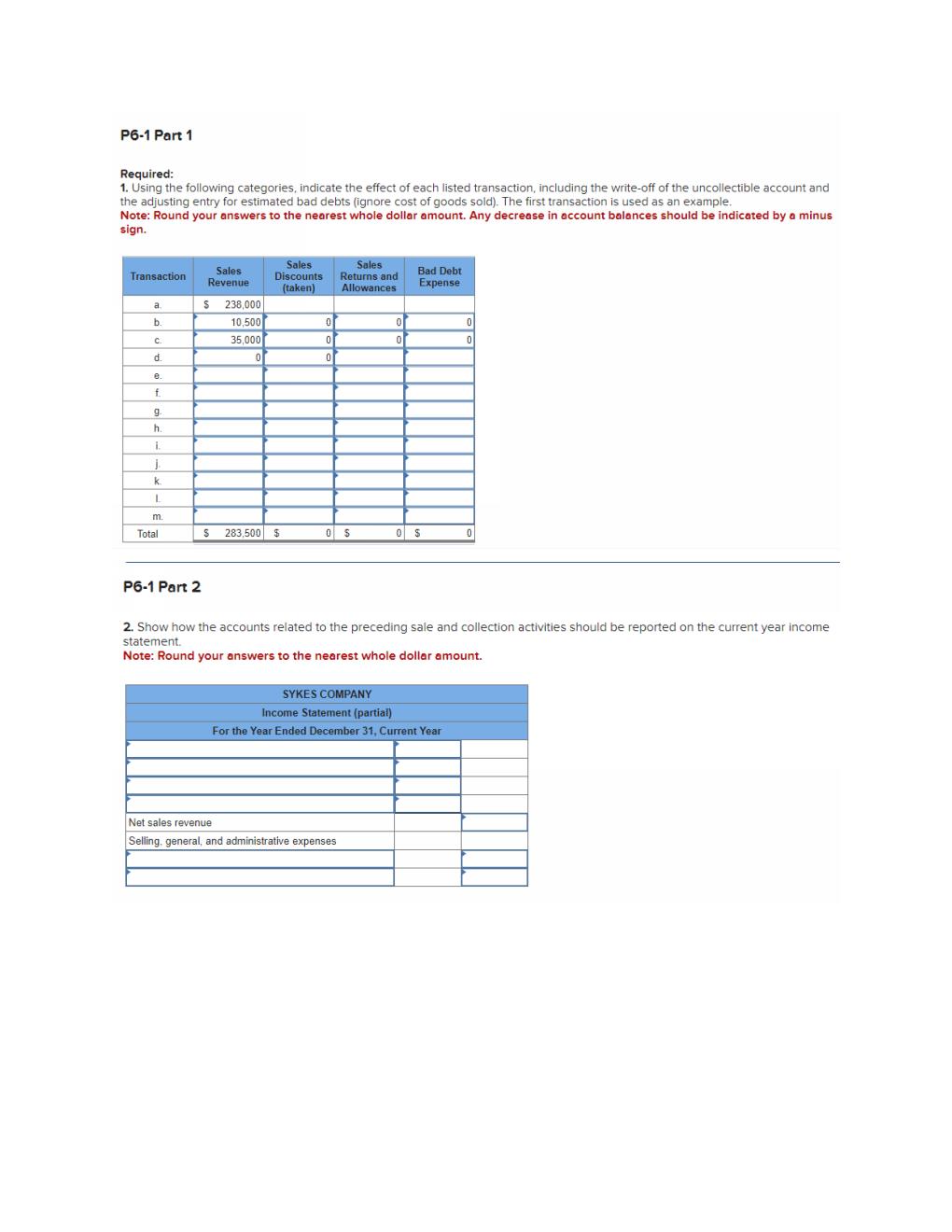 Solved Required informationP6-1 (Algo) Reporting Net Sales | Chegg.com