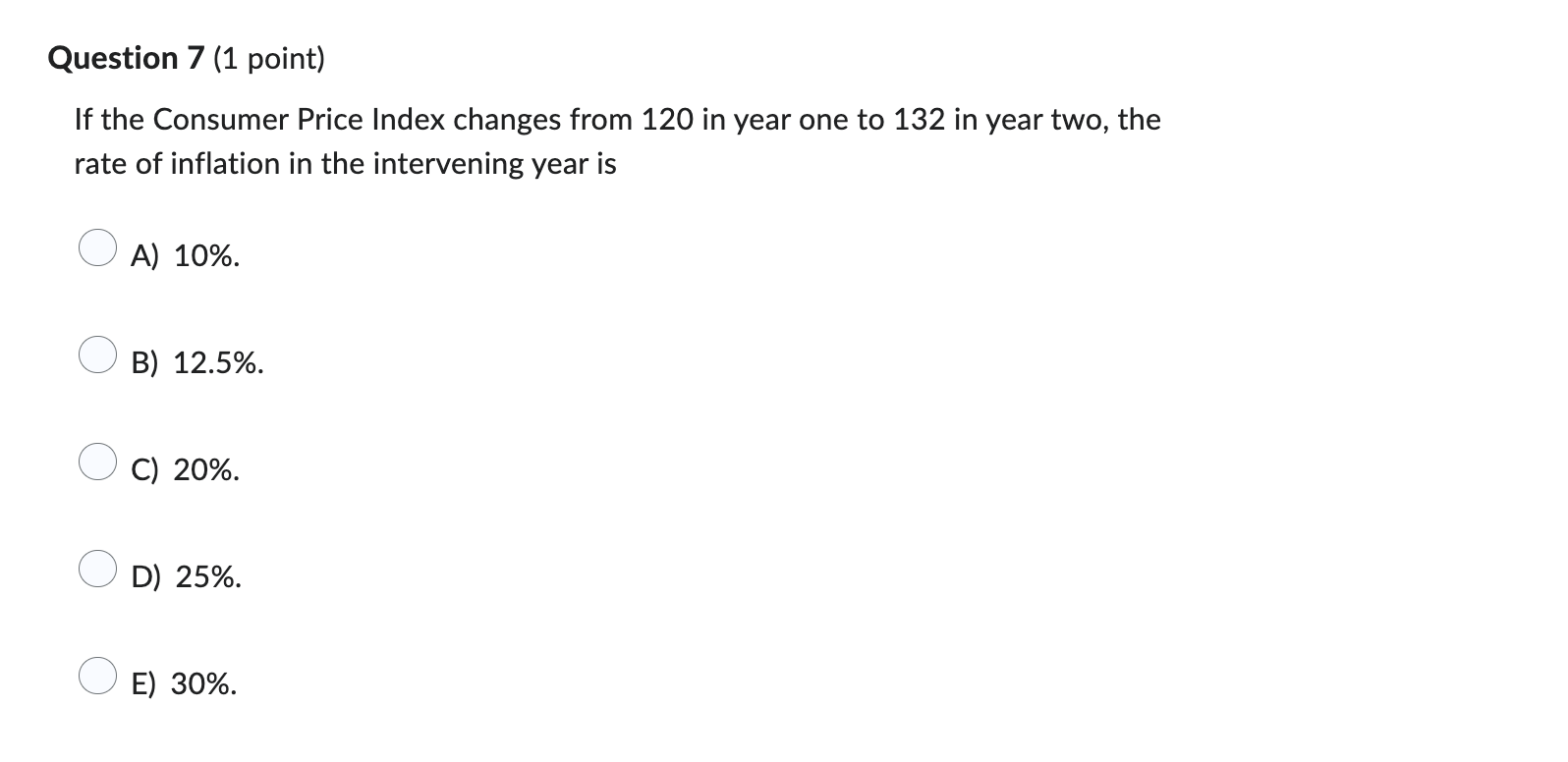 Solved Question 7 (1 ﻿point)If the Consumer Price Index | Chegg.com