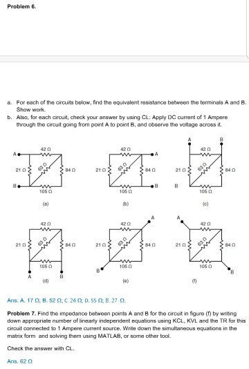 Solved Problem 6 a. For each of the circuits below, find the | Chegg.com