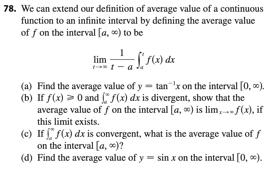 Solved 8. We can extend our definition of average value of a | Chegg.com