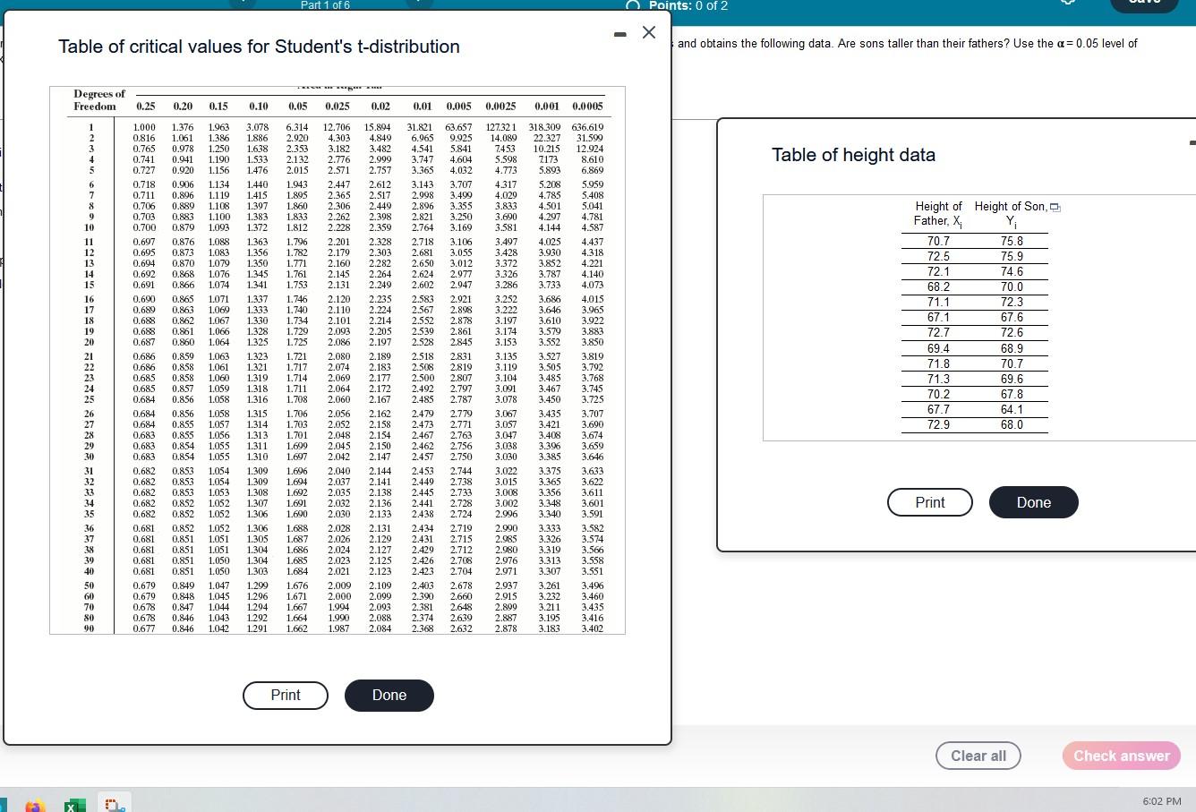 Solved significance. Note: A normal probability plot and | Chegg.com