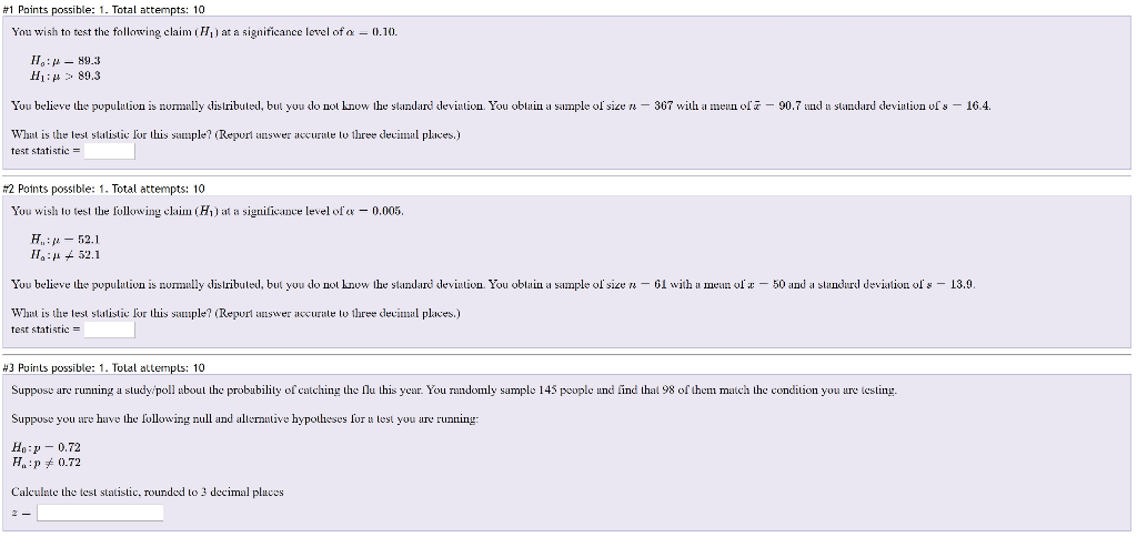 Solved #1 Points possible: 1. Total attempts: 10 You wish to | Chegg.com