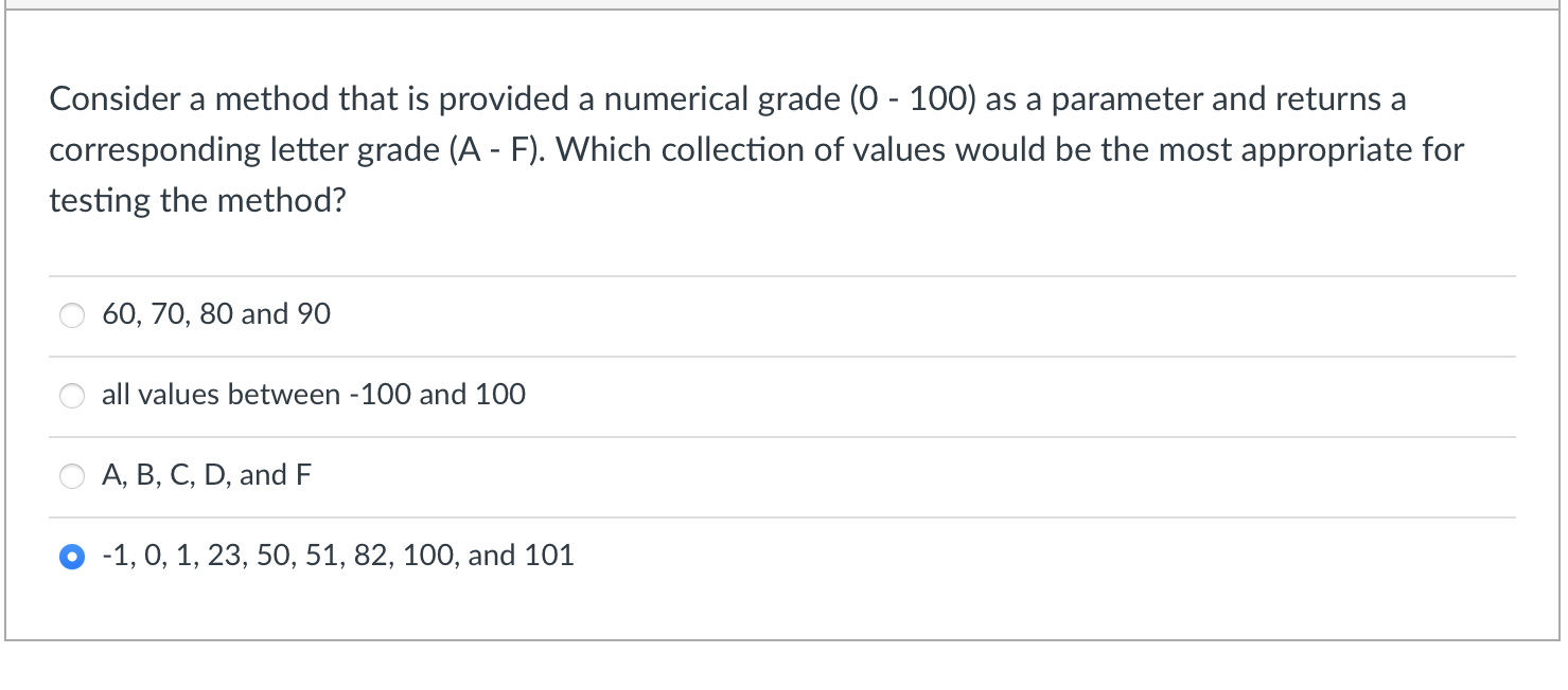 Solved Which is a valid method call for find Min()? a public | Chegg.com