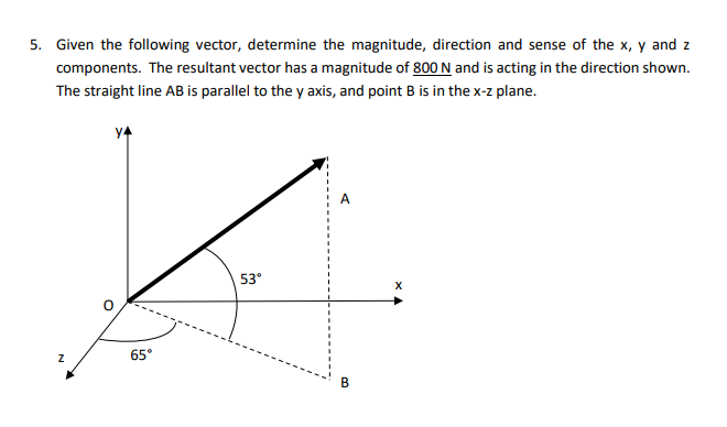 Solved 5. Given the following vector, determine the | Chegg.com