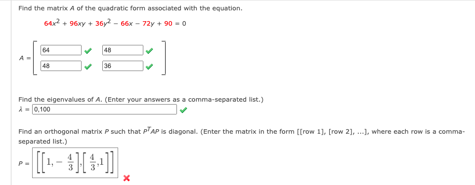 Solved Find the matrix A of the quadratic form associated | Chegg.com