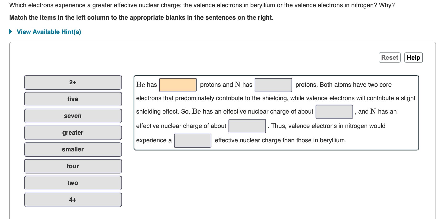 Solved Which electrons experience a greater effective | Chegg.com