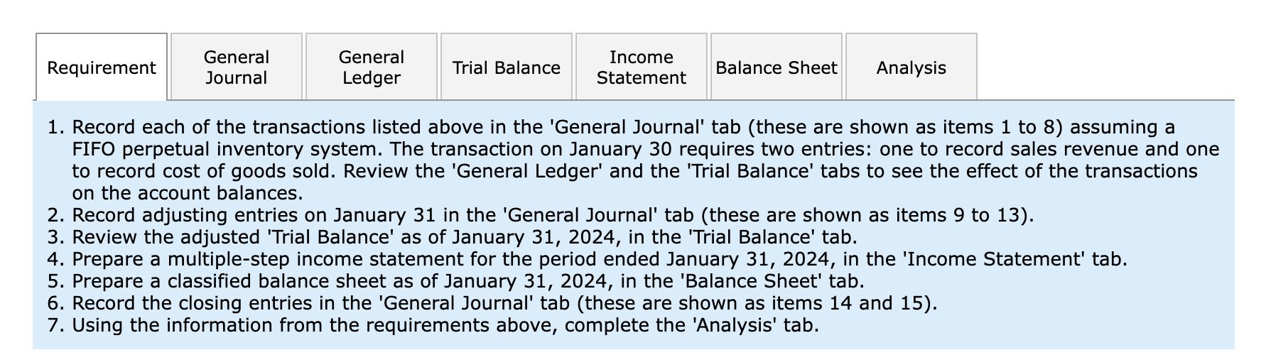 Solved 1. Record each of the transactions listed above in | Chegg.com