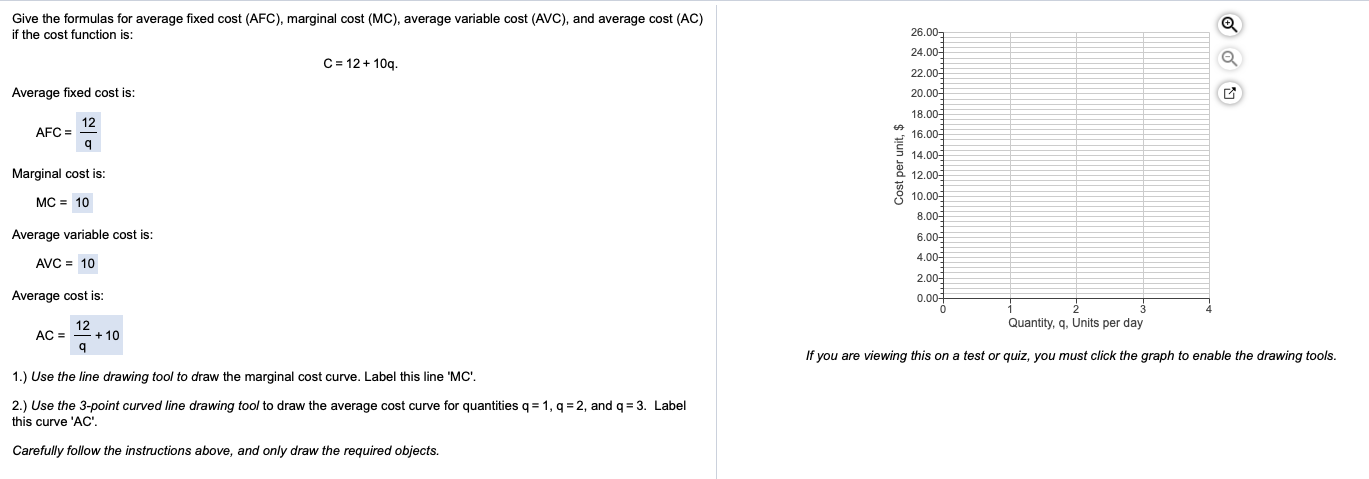 Solved Give the formulas for average fixed cost (AFC), | Chegg.com