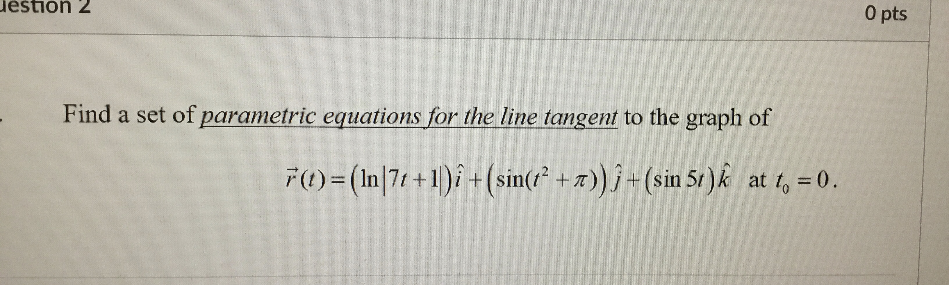 Solved Find a set of parametric equations for the line | Chegg.com