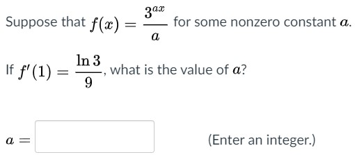 Solved 30x Suppose that f(x) for some nonzero constant a. a | Chegg.com