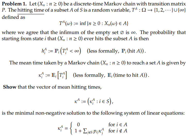 Problem 1. Let (Xn : n > 0) be a discrete-time Markov | Chegg.com