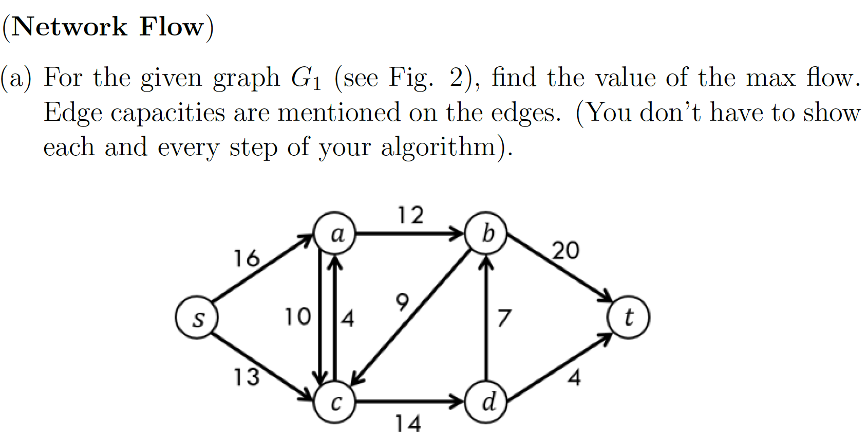 Solved a) For the given graph G1 (see Fig. 2), find the | Chegg.com