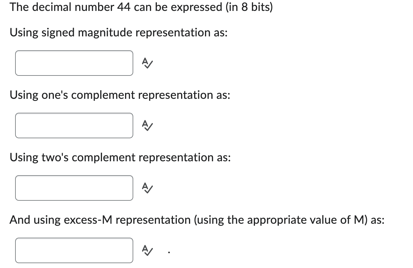 Solved The decimal number 44 can be expressed (in 8 bits) | Chegg.com