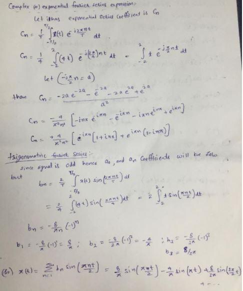 Complex (w) exponential founice setiet expression> | Chegg.com