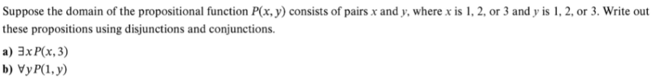 Solved Suppose the domain of the propositional function | Chegg.com