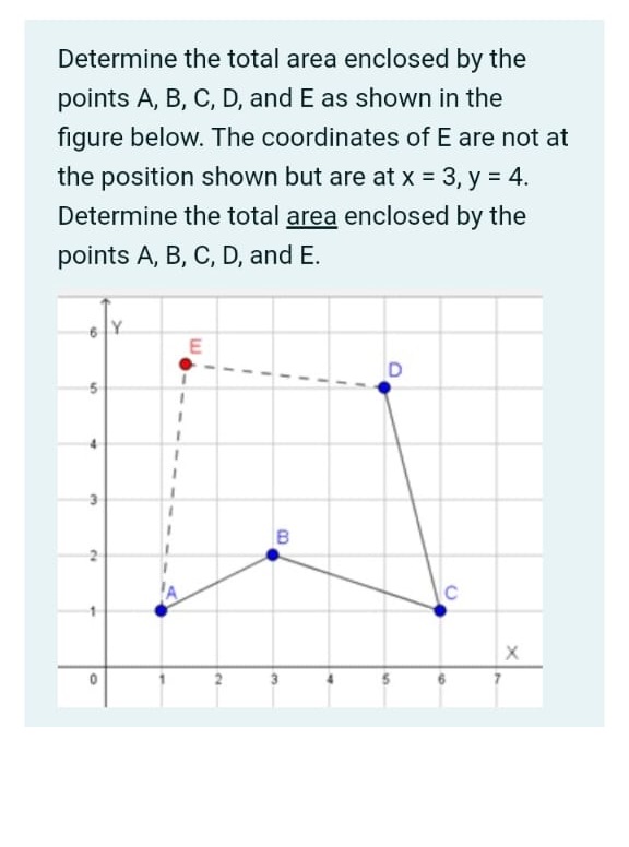Solved (a). Determine the total area enclosed by the points | Chegg.com